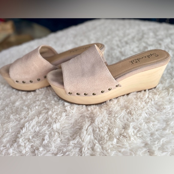 Splendid | Shoes | Splendid Tan Lana Platform Leather Slide | Poshmark